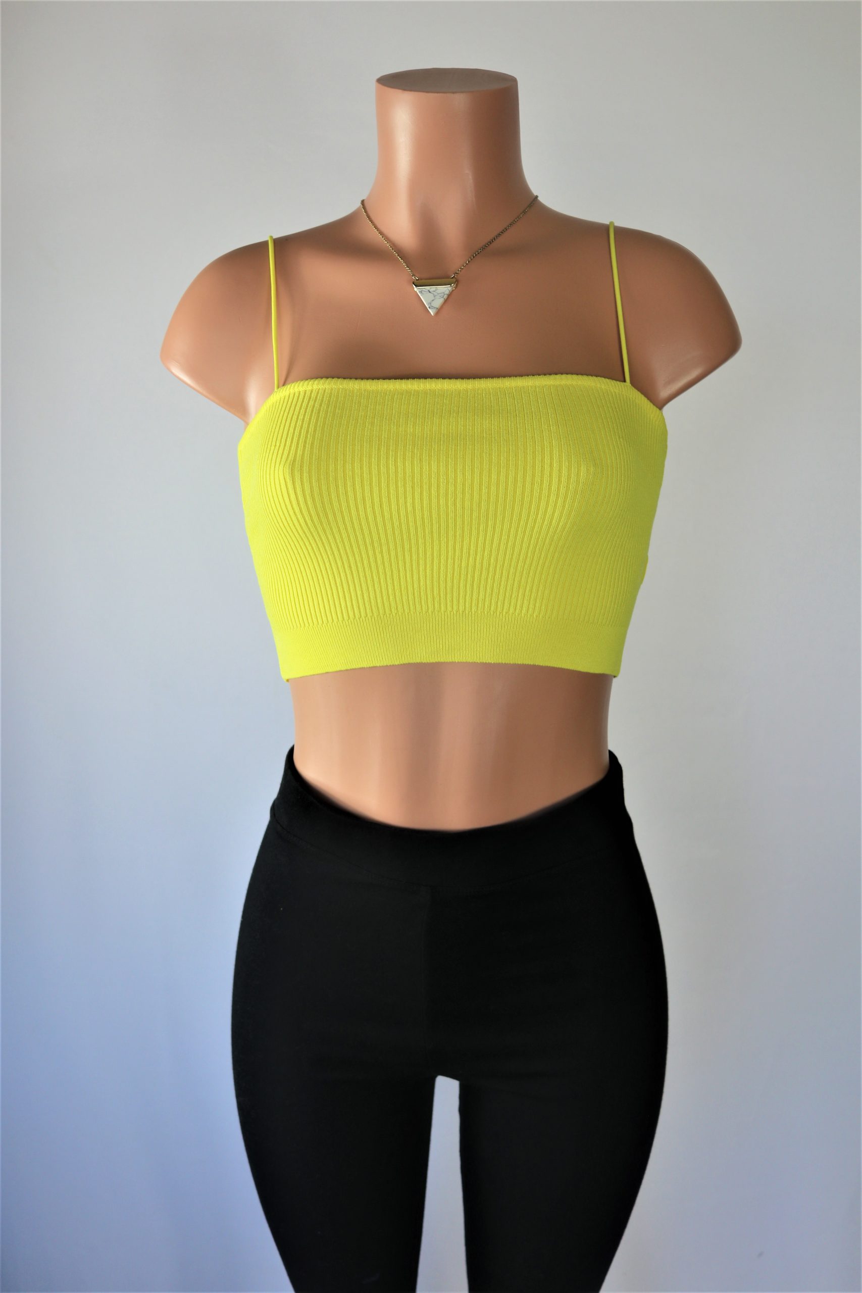 Another Basic Crop Top - Square neck ribbed fitted crop top.