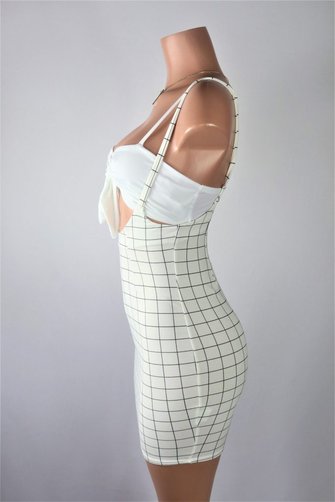 White Plaid Suspender Skirt Set - Final Sale - NeedMyStyle