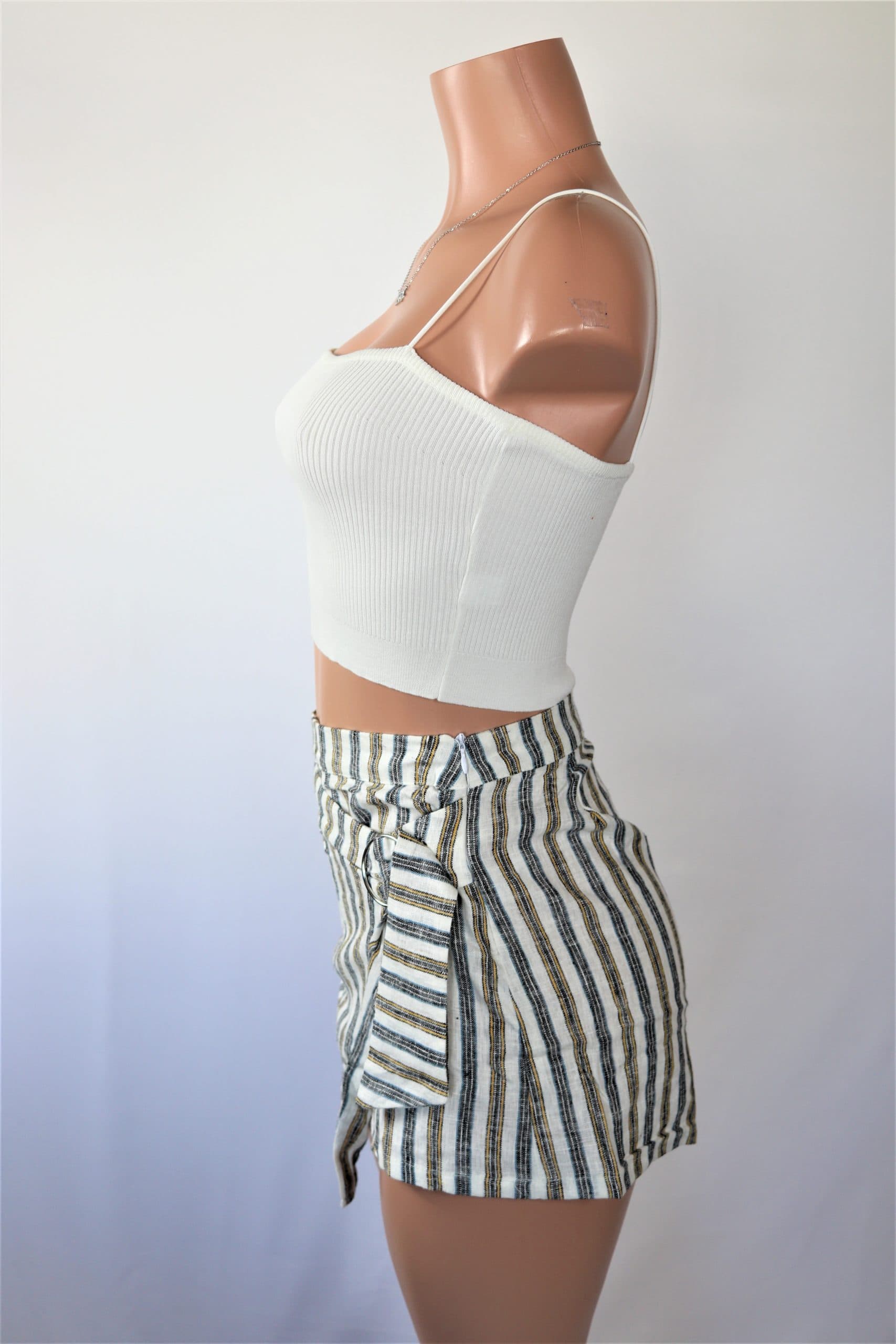 Striped Linen Skort - Final Sale - NeedMyStyle