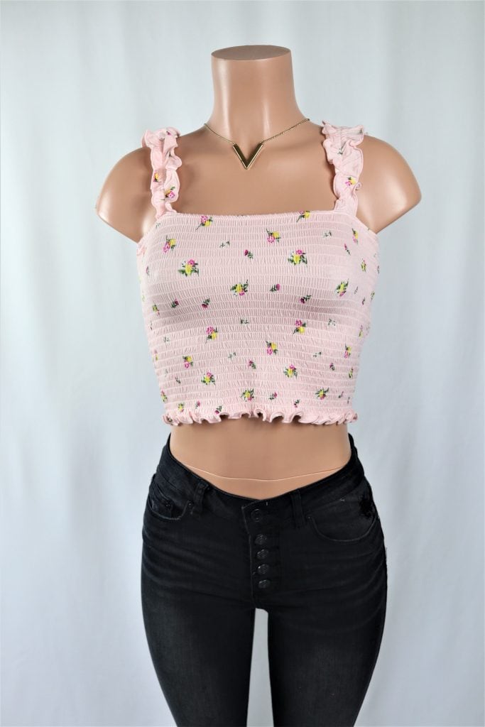 Ruffled Floral Crop Top - NeedMyStyle