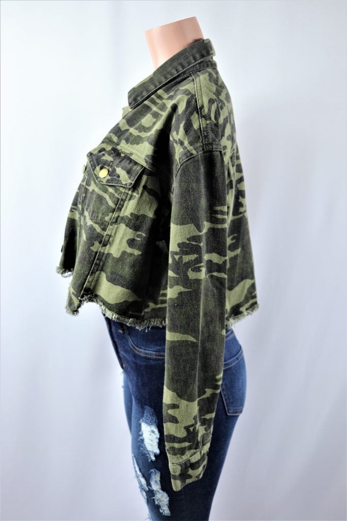 Olive Camo Crop Jacket - Final Sale - NeedMyStyle