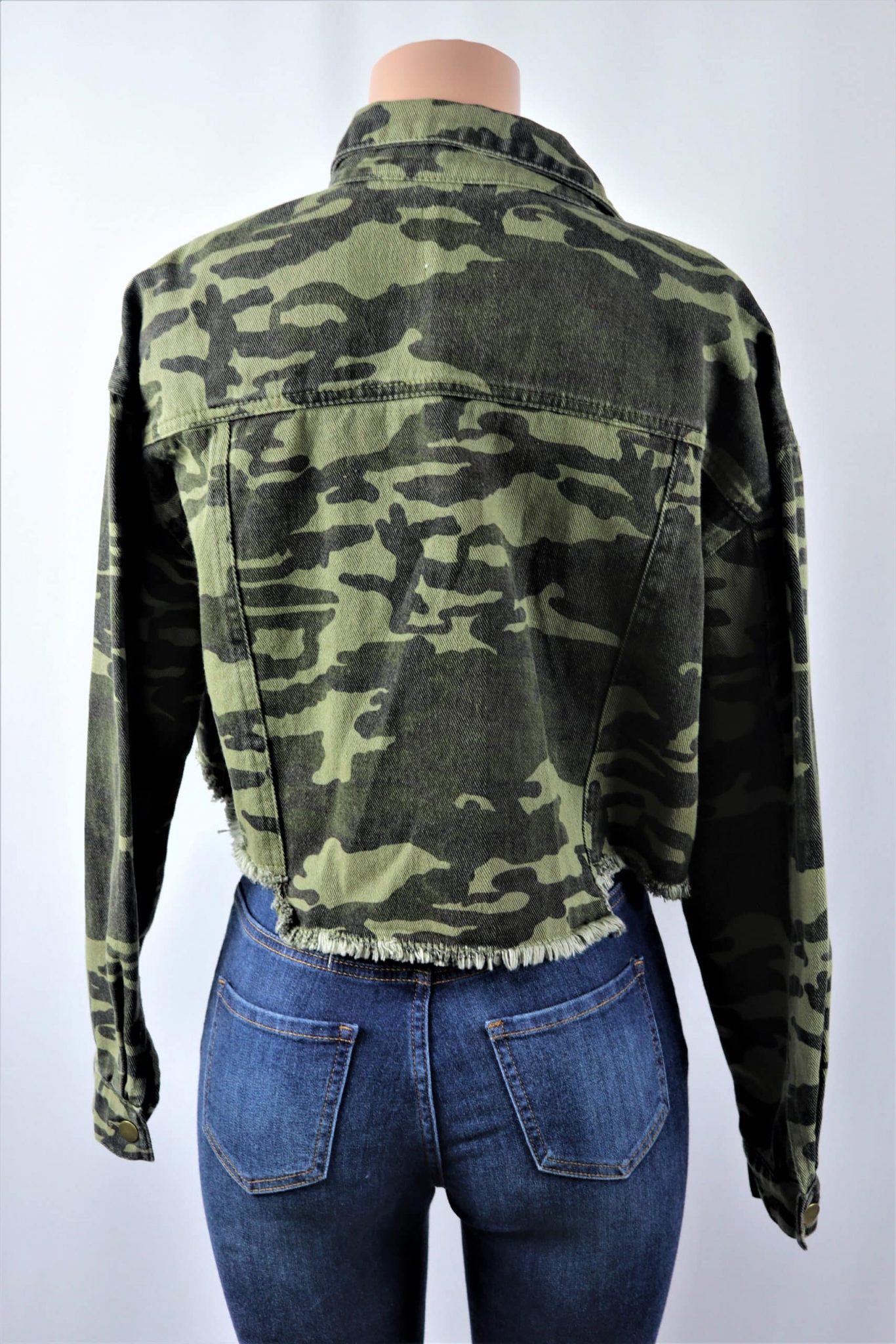 Olive Camo Crop Jacket - Final Sale - NeedMyStyle