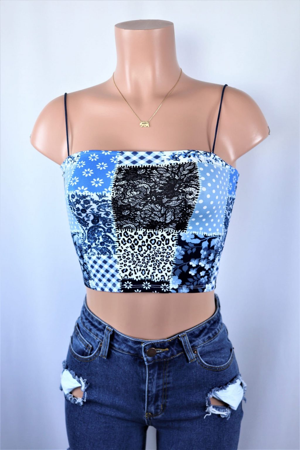 Patchwork Crop Top - NeedMyStyle