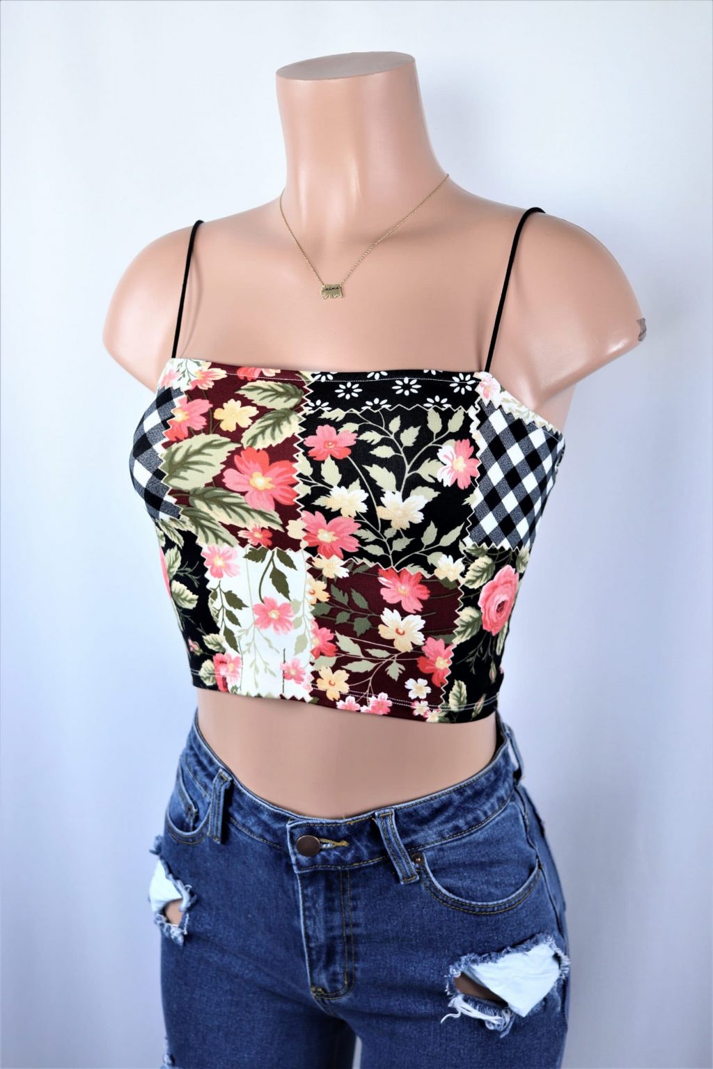 Patchwork Crop Top - NeedMyStyle