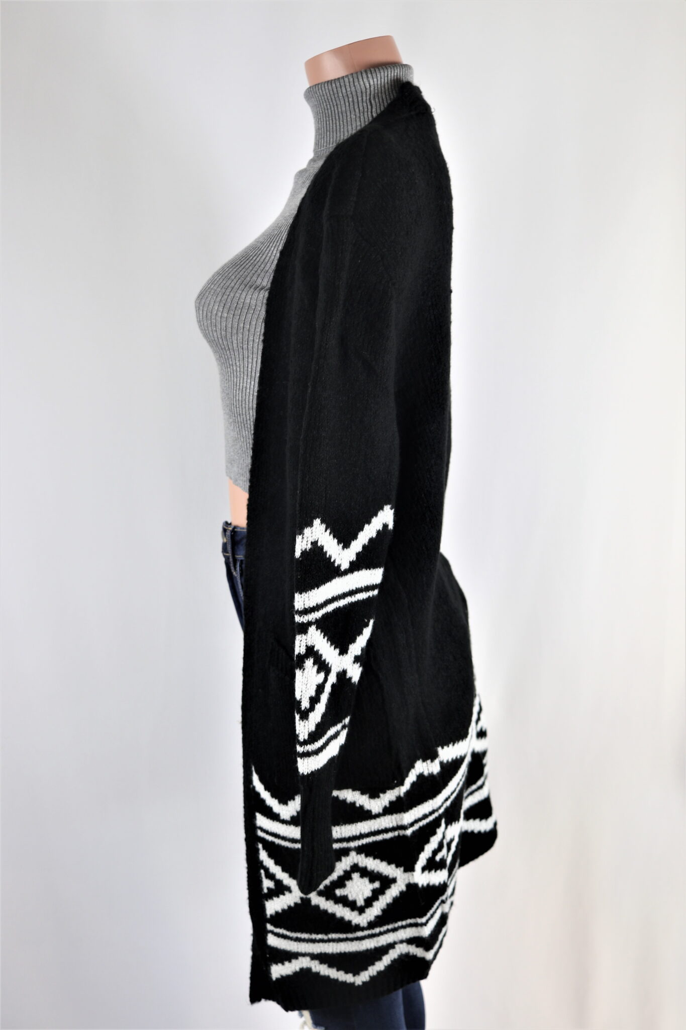 Brushed Aztec Long Cardigan - NeedMyStyle